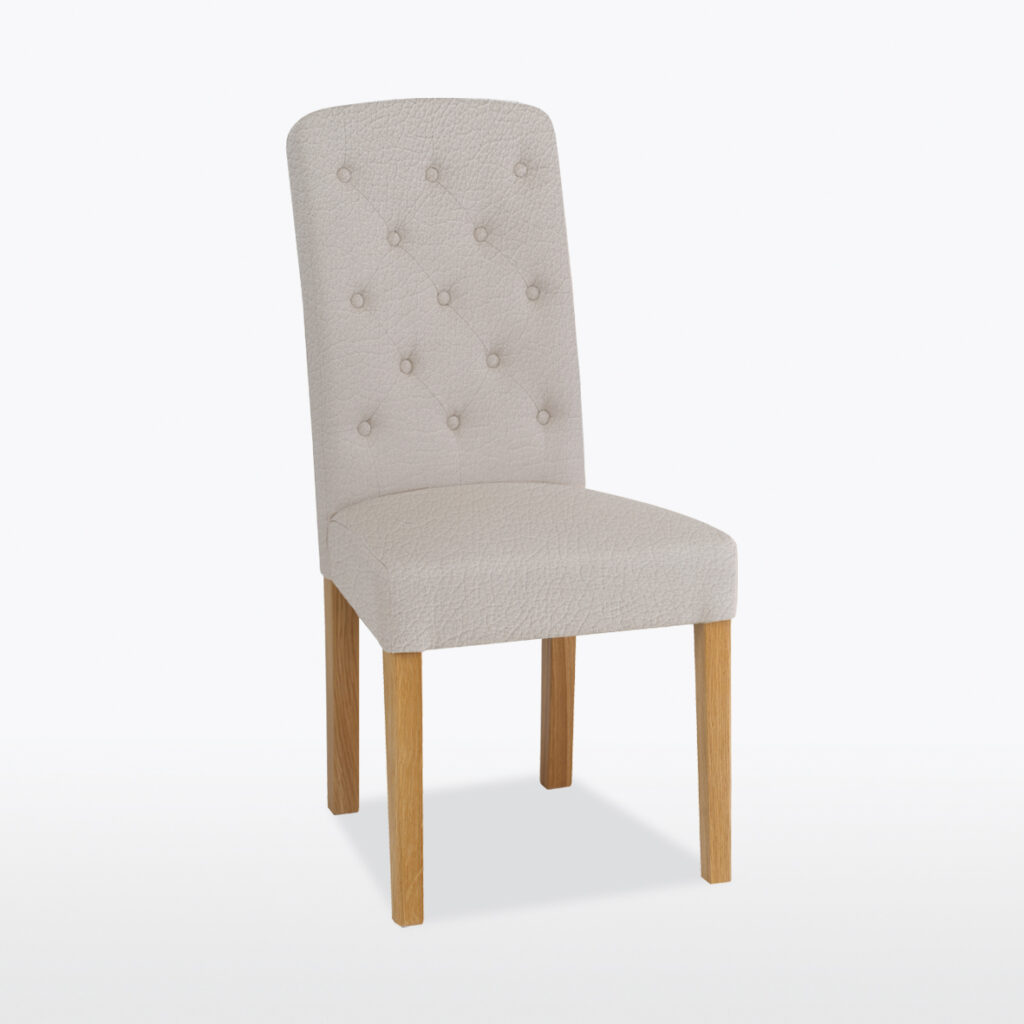 Fabric Button back Chair - Oak Barn Furnishings